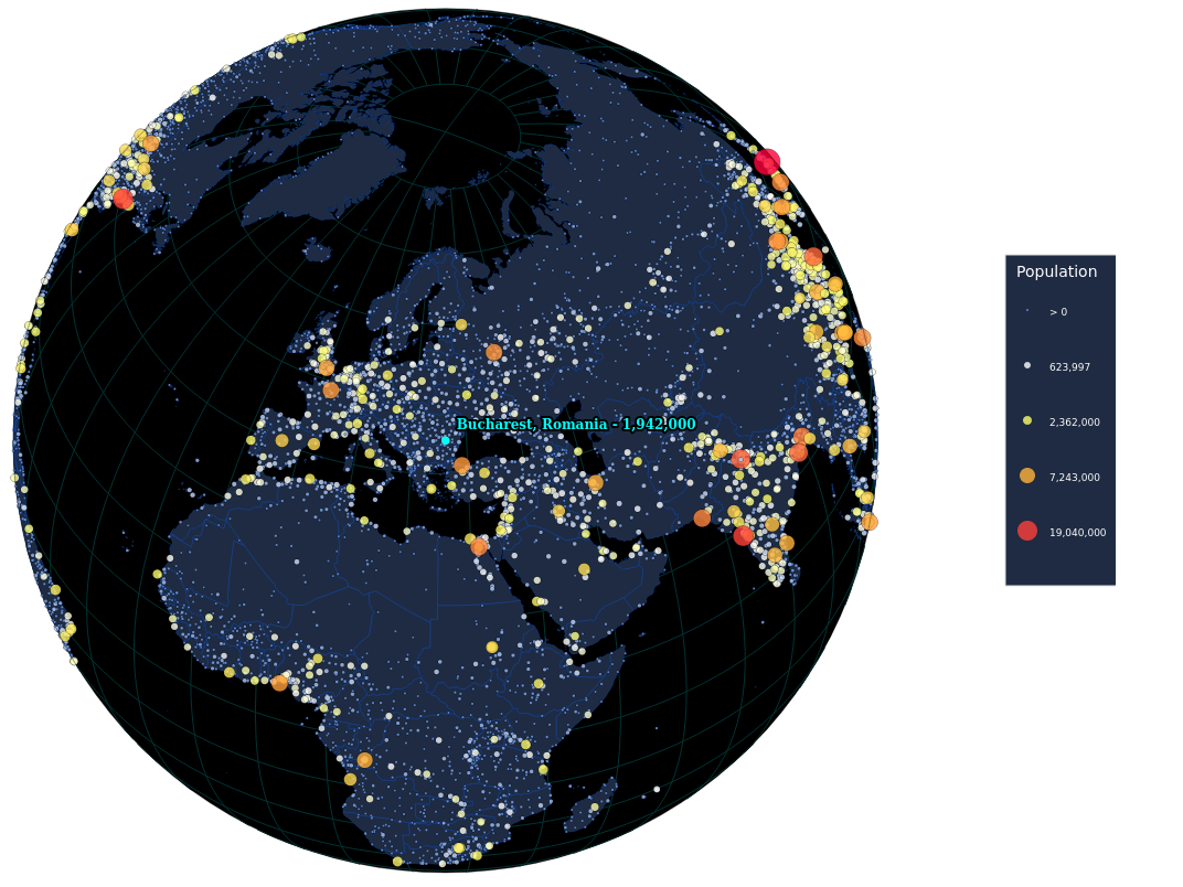 3D Globe Map In D3 js Populated Places On Earth MapTheClouds